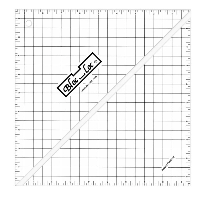 Bloc Loc Ruler Half Sq Tri 9 1/2" x 9 1/2" – Seams Like Quilting